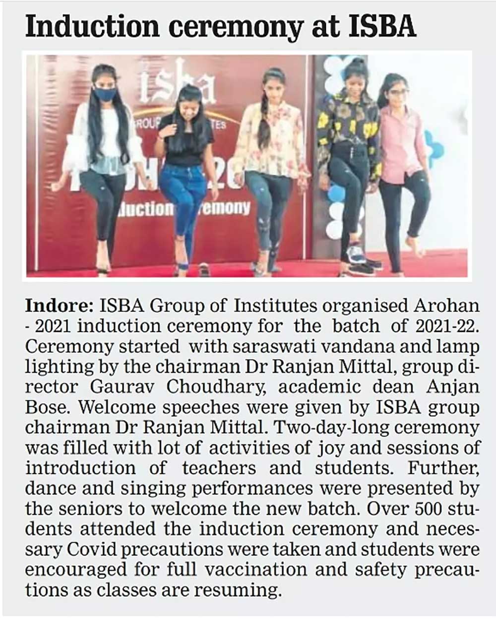 Media Coverage | ISBA Institute of Professional Studies